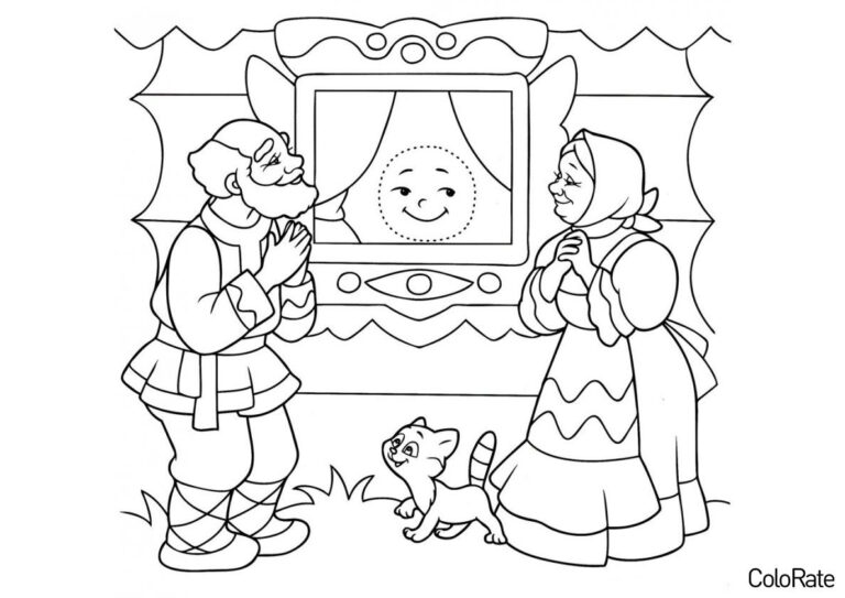 Раскраски Колобок для детей распечатать и скачать бесплатно