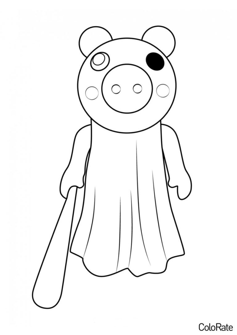 Раскраски Piggy (Пигги) из Roblox - распечатать на А4 и скачать